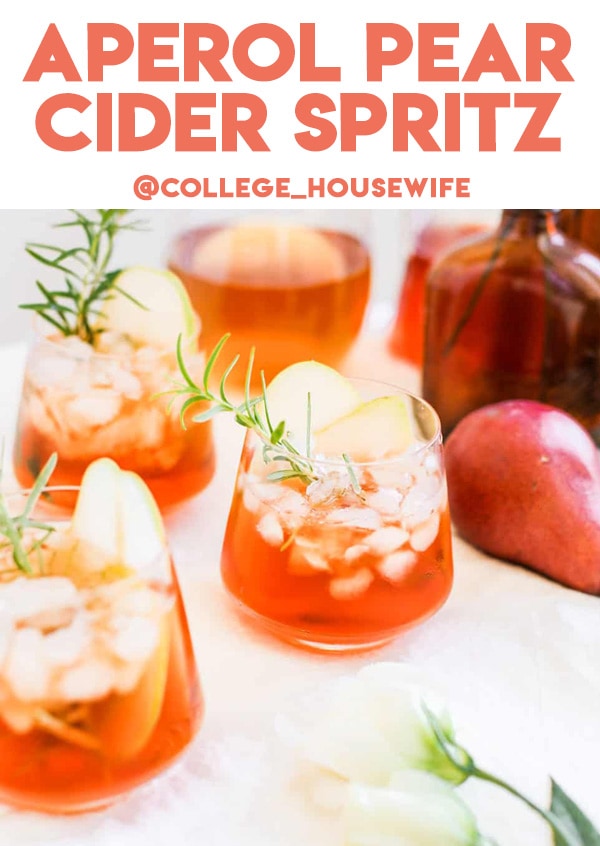 Aperol Pear Cider Spritz - Everyday Elizabeth