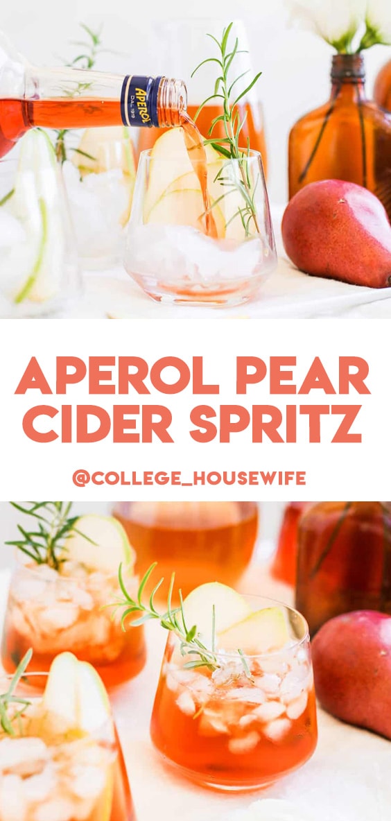Aperol Pear Cider Spritz - Everyday Elizabeth