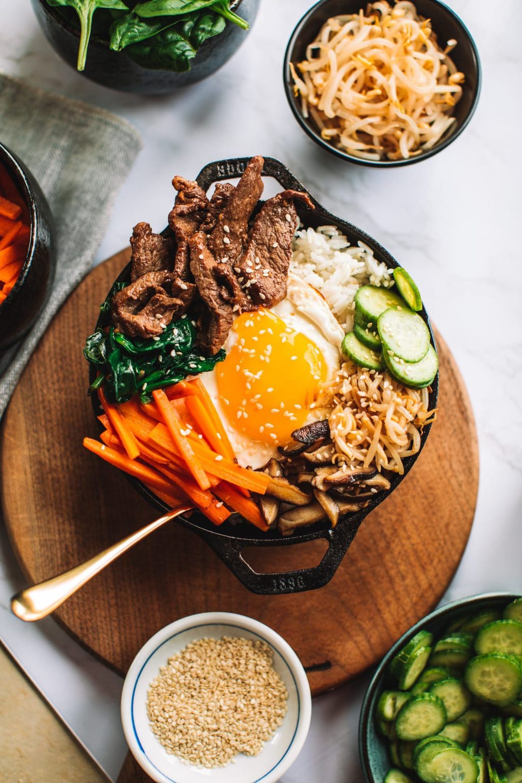 Bibimbap Bowls - Everyday Elizabeth - Quick & Easy Meal Prep Recipe