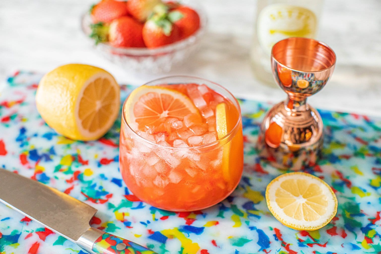 Sparkling Strawberry Lemon Mocktail - Everyday Elizabeth