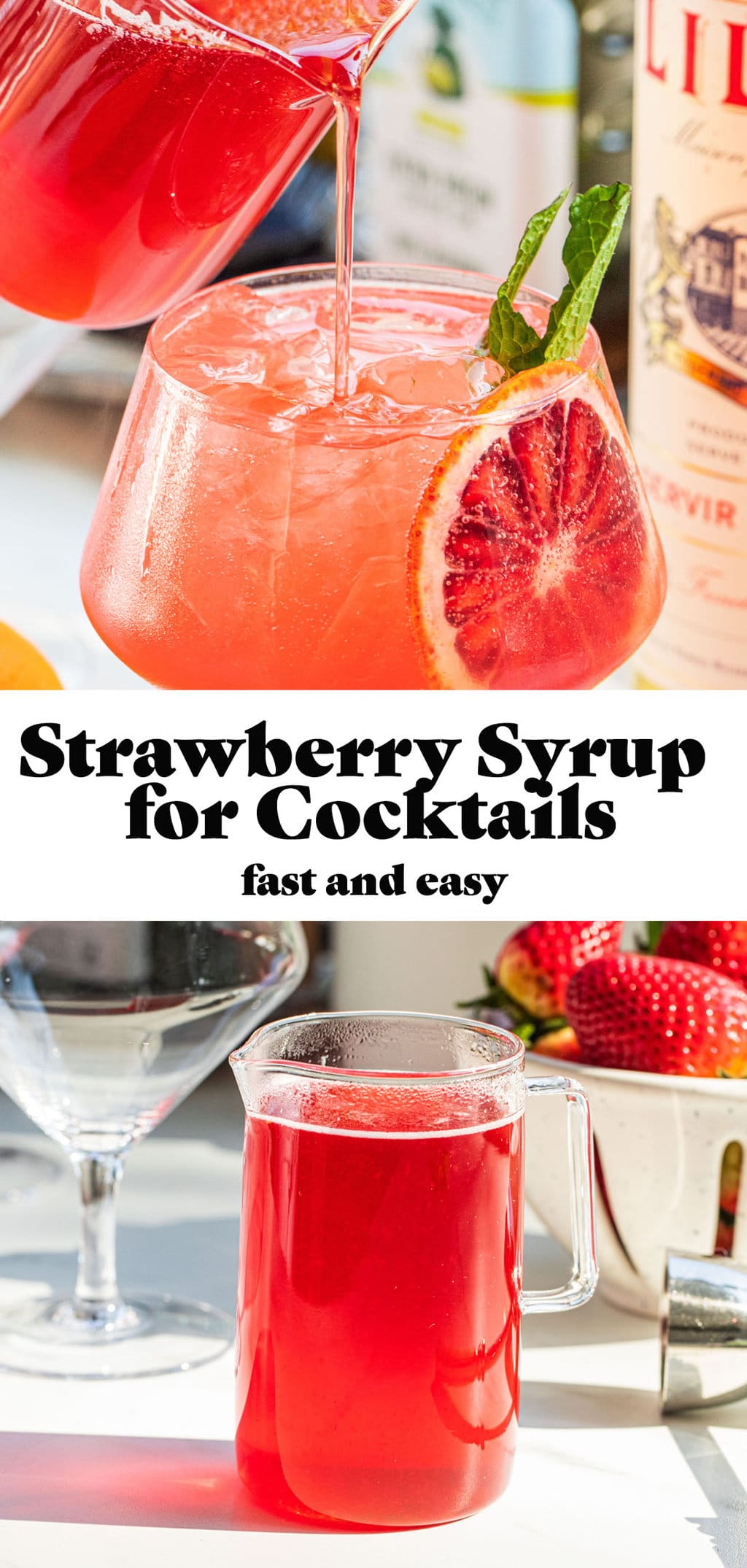 Strawberry Syrup for Cocktails - Everyday Elizabeth