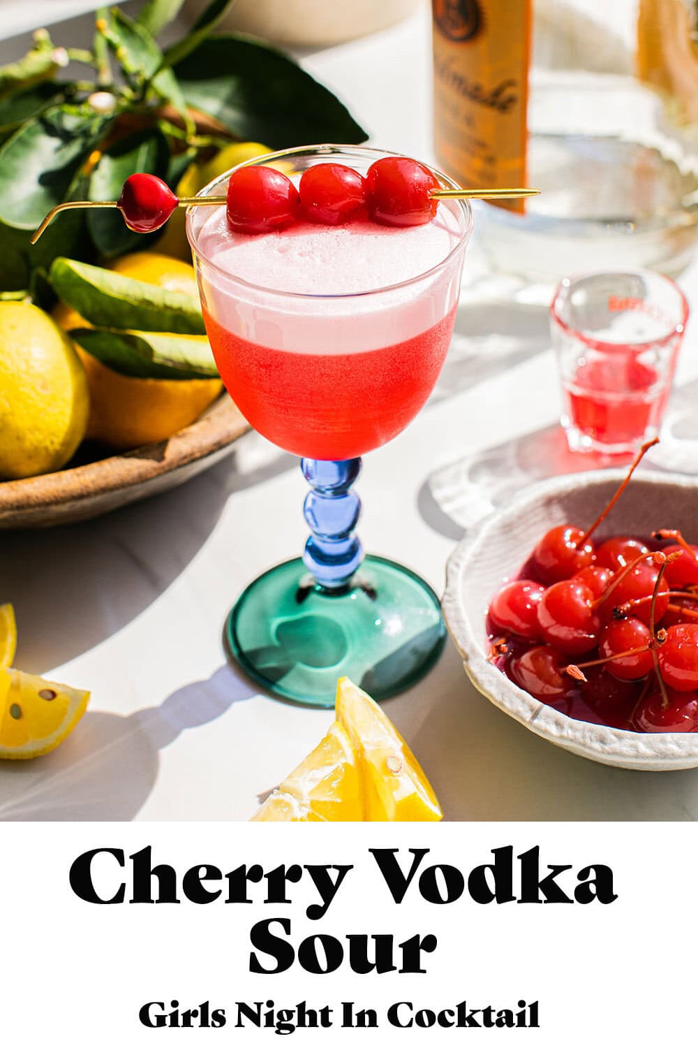 Cherry Vodka Sour - Everyday Elizabeth