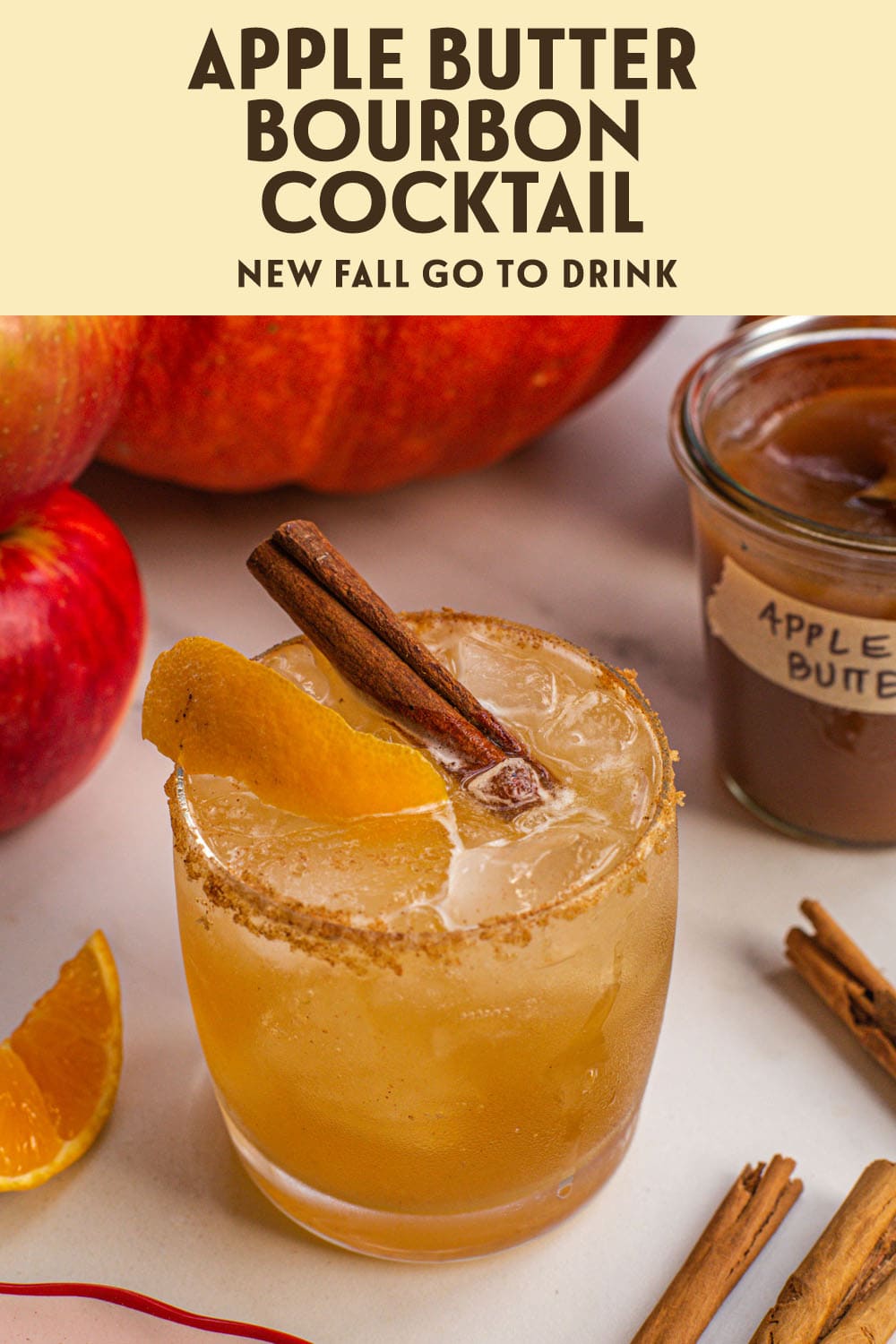Apple Bourbon Cocktail: the coziest fall bourbon drink - Everyday Elizabeth